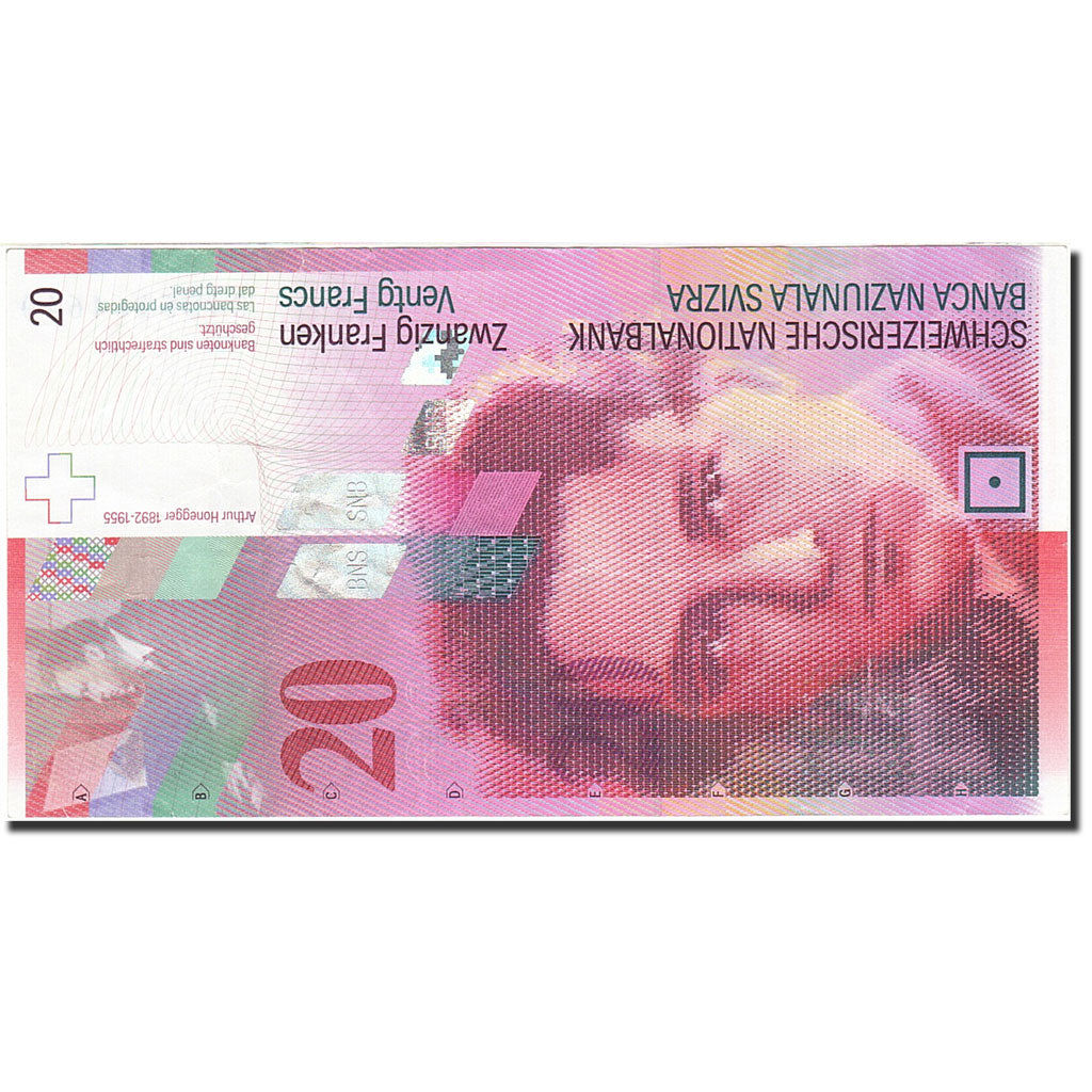 Banknote Switzerland 20 Franken 1994-1998 2004 KM:69c AU(55-58 ...