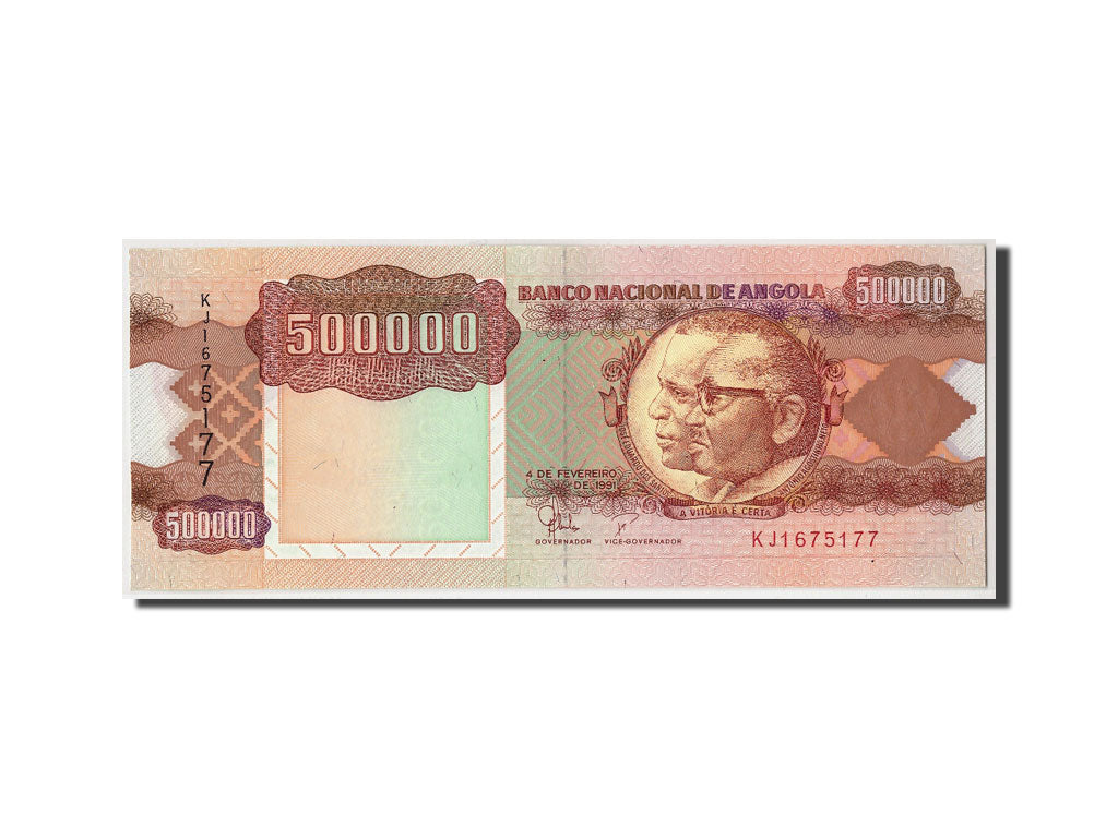 Banknote Angola 500000 Kwanzas 1991 1991-02-04 KM:134 UNC(65-70 ...