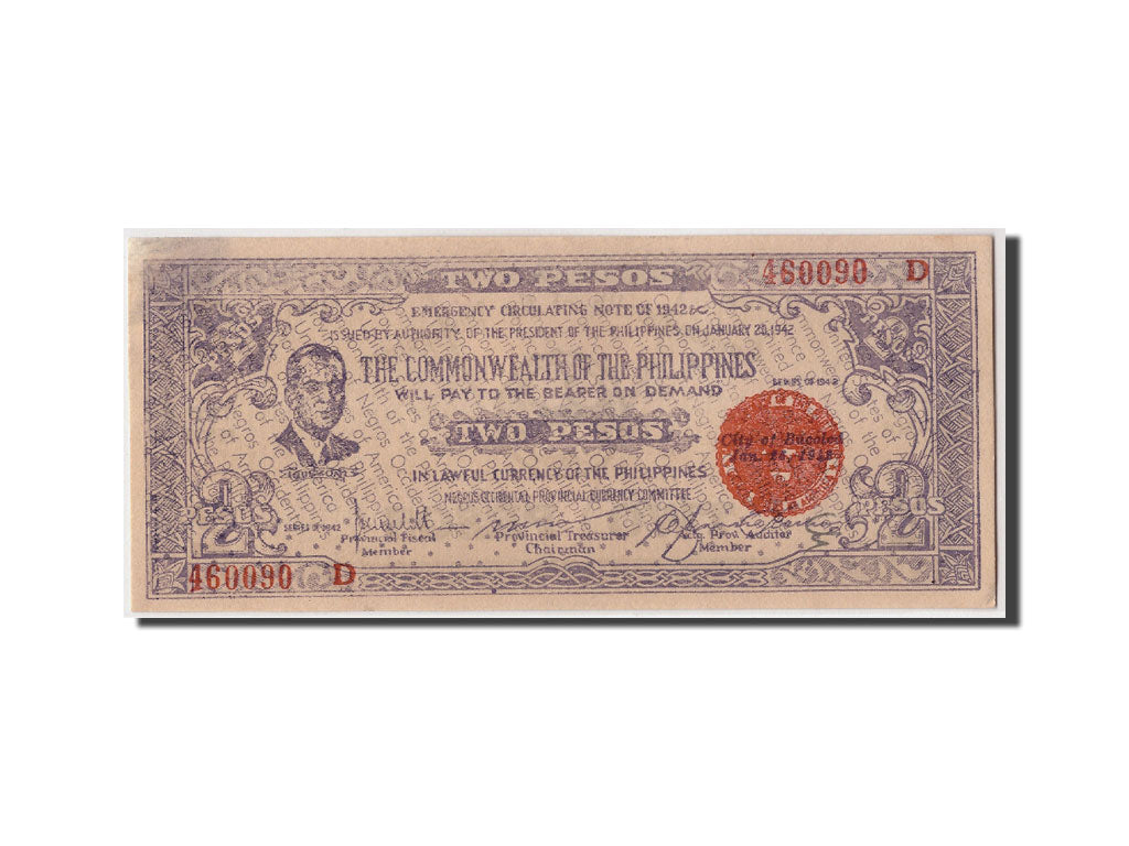 Banknote Philippines 2 Pesos 1942 Undated KM:S647B UNC(63 ...