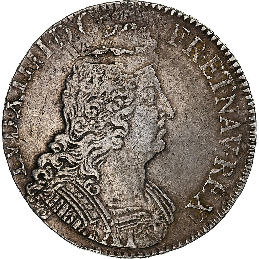 France Louis XIV 1/2 écu aux 8L 2e type 1704 Paris réformé Silver ...