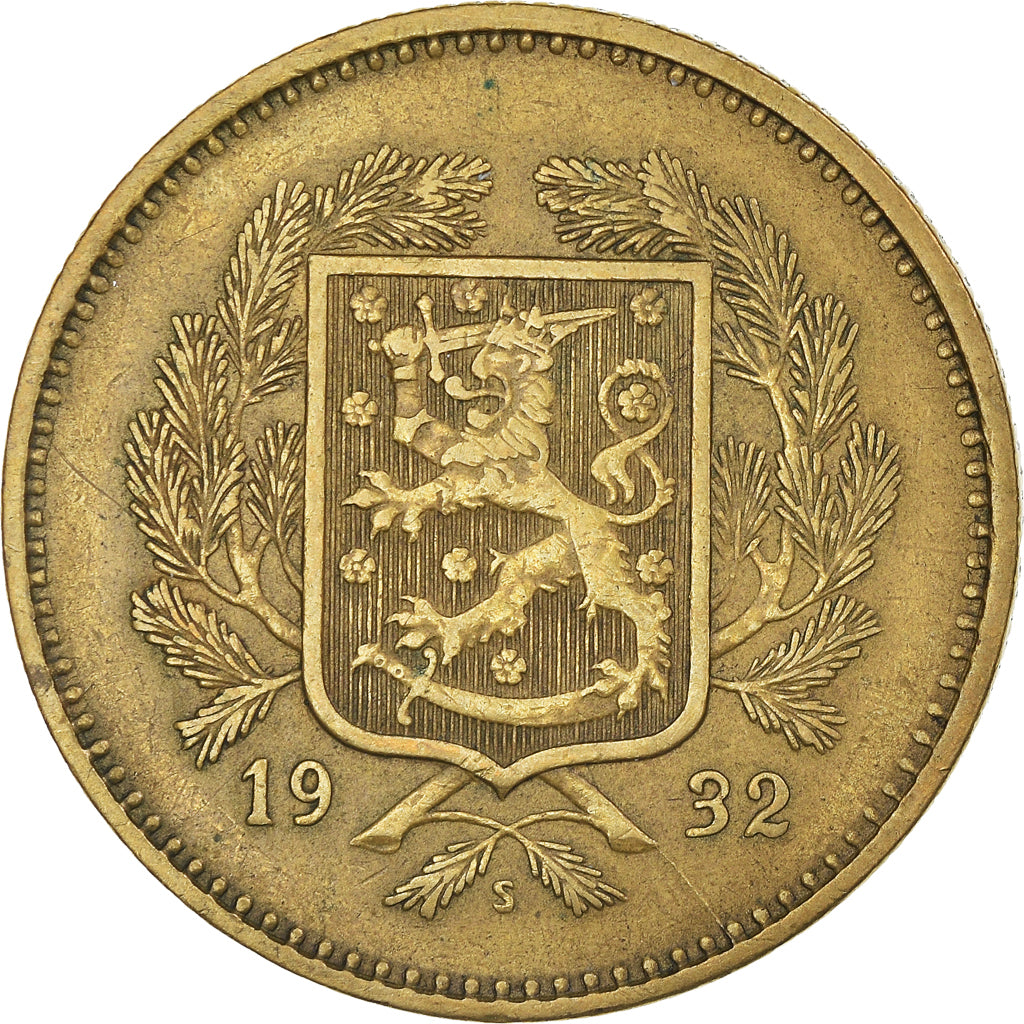 Coin Finland 10 Markkaa 1932 EF(40-45) Aluminum-Bronze KM:32a ...