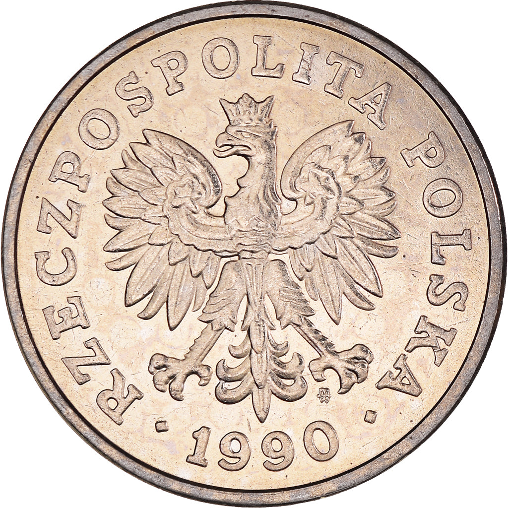 Coin Poland 50 Zlotych 1990 Warsaw MS(60-62) Copper-nickel KM:216 ...