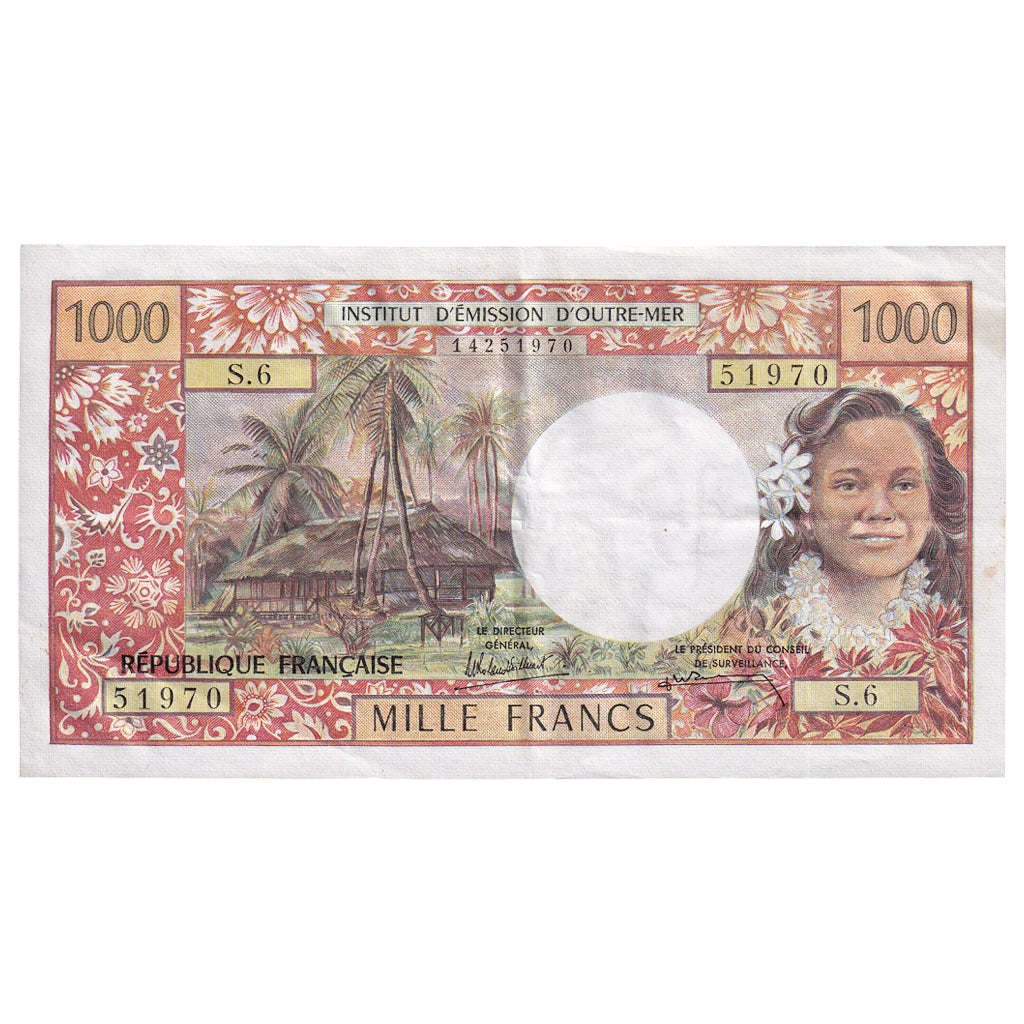 Banknote Tahiti 1000 Francs 1983 TAHITI PACIFIC STATES KM:27c UNC(60-62 ...