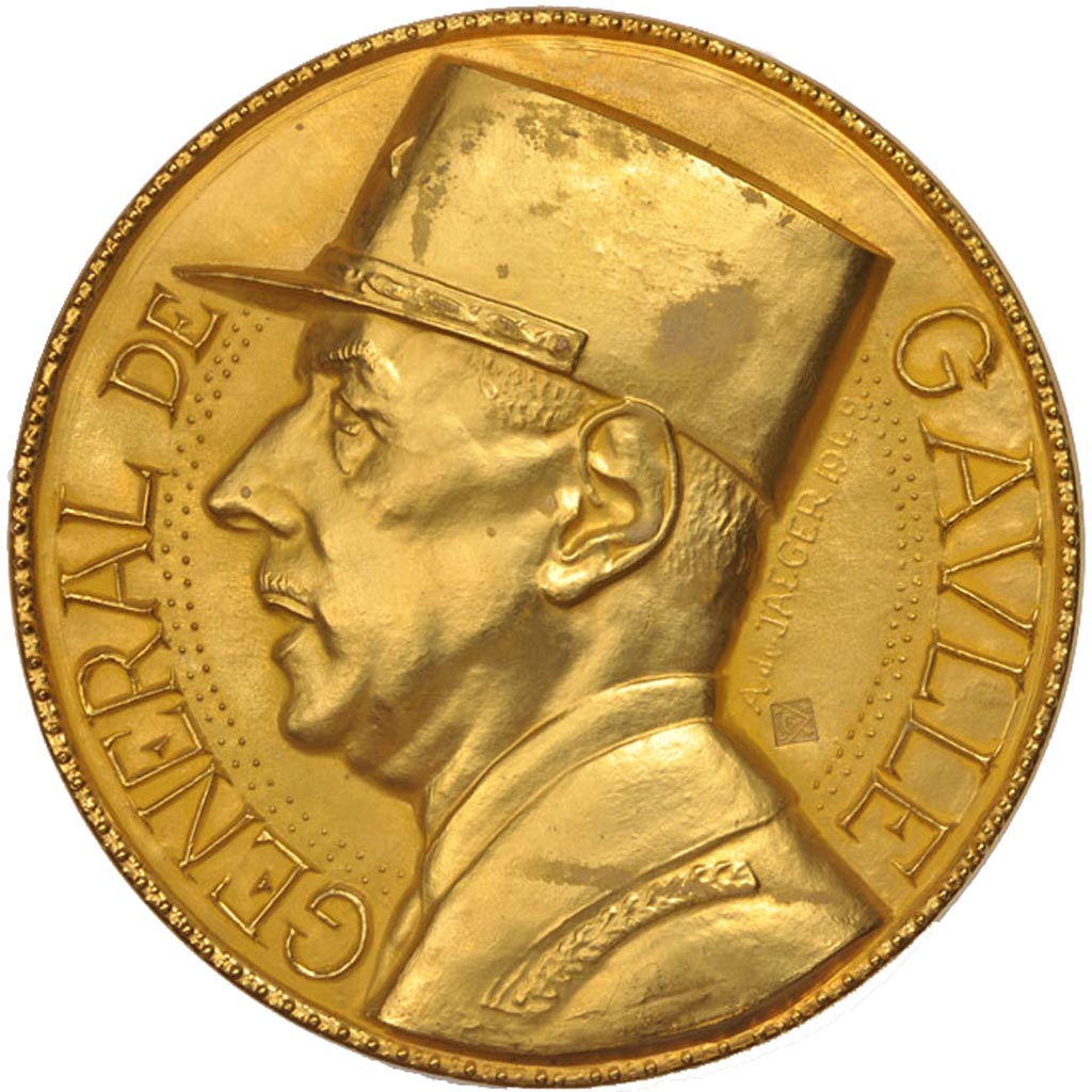 France Medal Charles De Gaulle History Jaeger SUP Bronze – Numiscorner.com