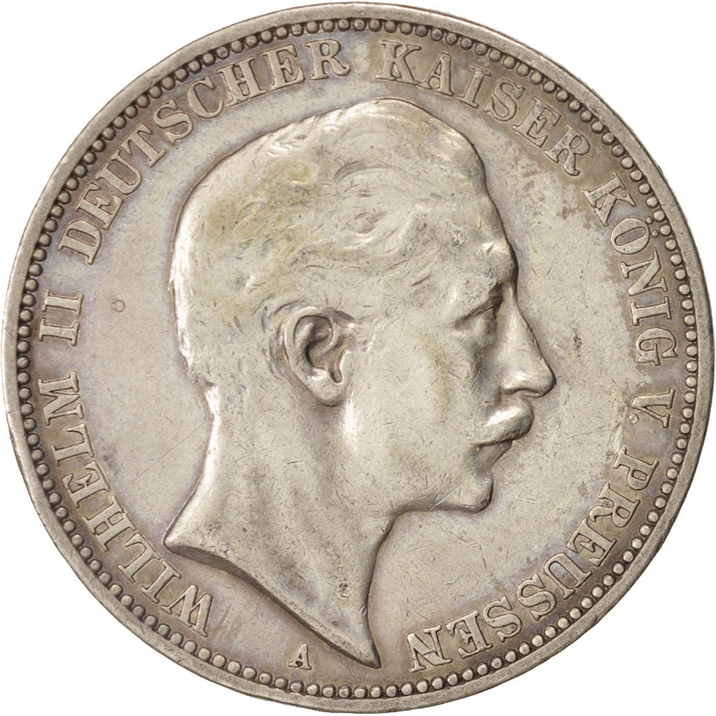 Coin German States PRUSSIA Wilhelm II 3 Mark 1910 Berlin EF(40-45 ...