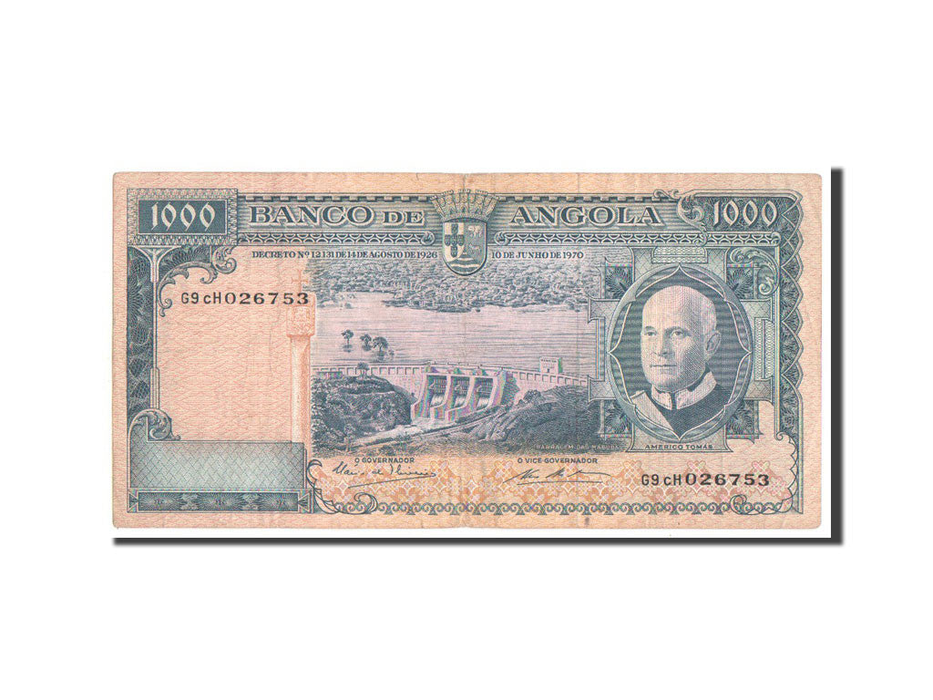 Banknote Angola 1000 Escudos 1970 EF(40-45) – Numiscorner.com