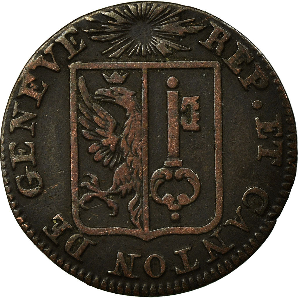 Coin SWISS CANTONS GENEVA Sol 1833 Genève EF(40-45) Billon KM:120 ...