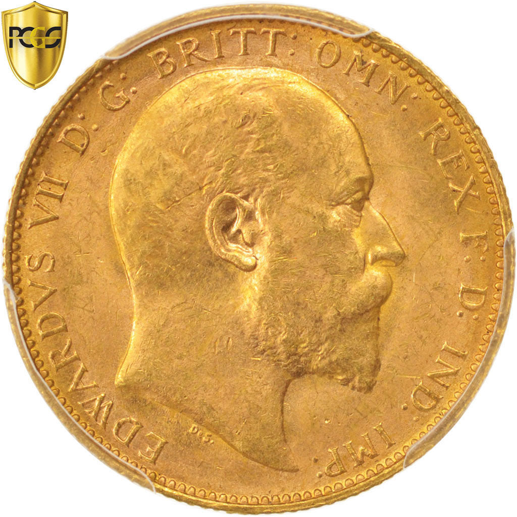 Coin Australia Edward VII Sovereign 1908 Perth PCGS MS63 MS(63) Gold ...