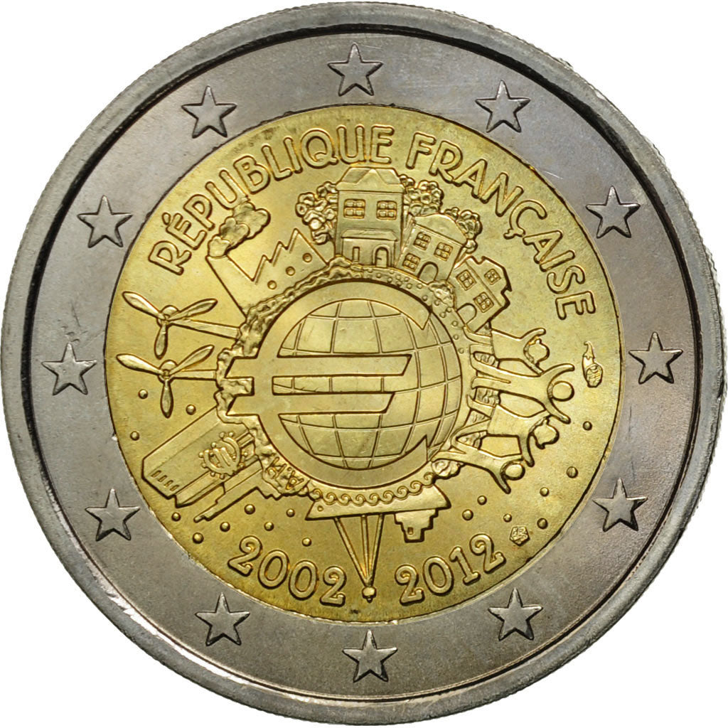 Coin France 2 Euro €uro 2002-2012 2012 MS(63) Bi-Metallic – Numiscorner.com