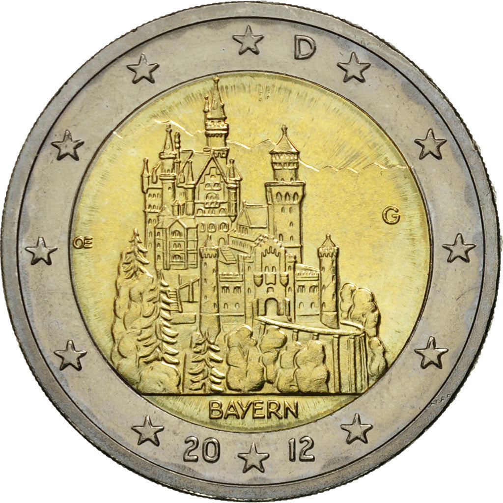 Germany 2 Euro Neuschwanstein 2012 MS(63) Bi-Metallic – Numiscorner.com