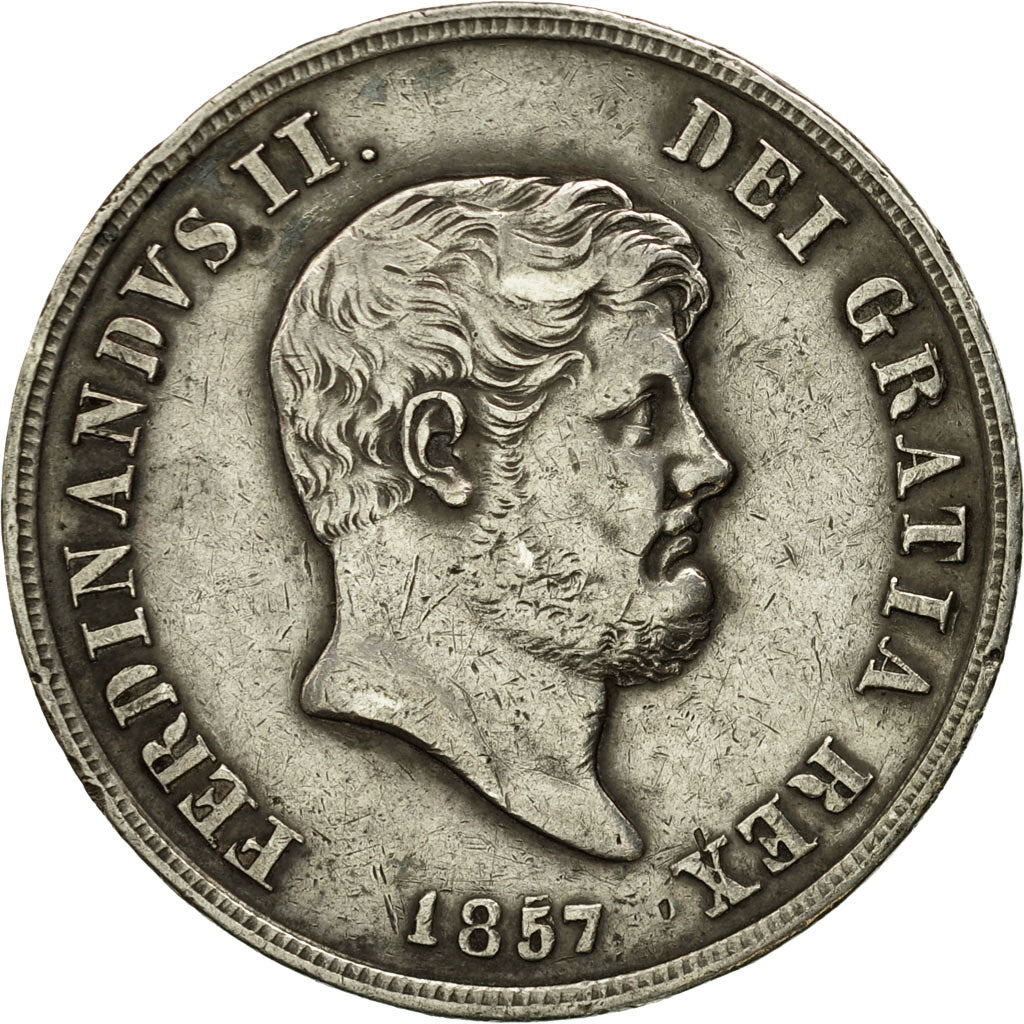 Coin ITALIAN STATES NAPLES Ferdinando II 120 Grana 1857 EF(40-45 ...