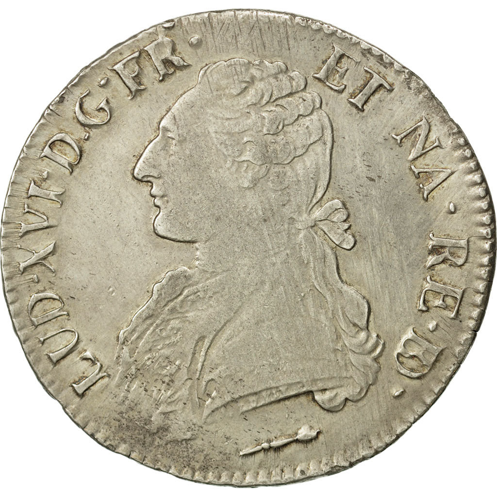 Coin France Louis XVI Écu de Béarn aux branches d'olivier Ecu 1784 Pau ...