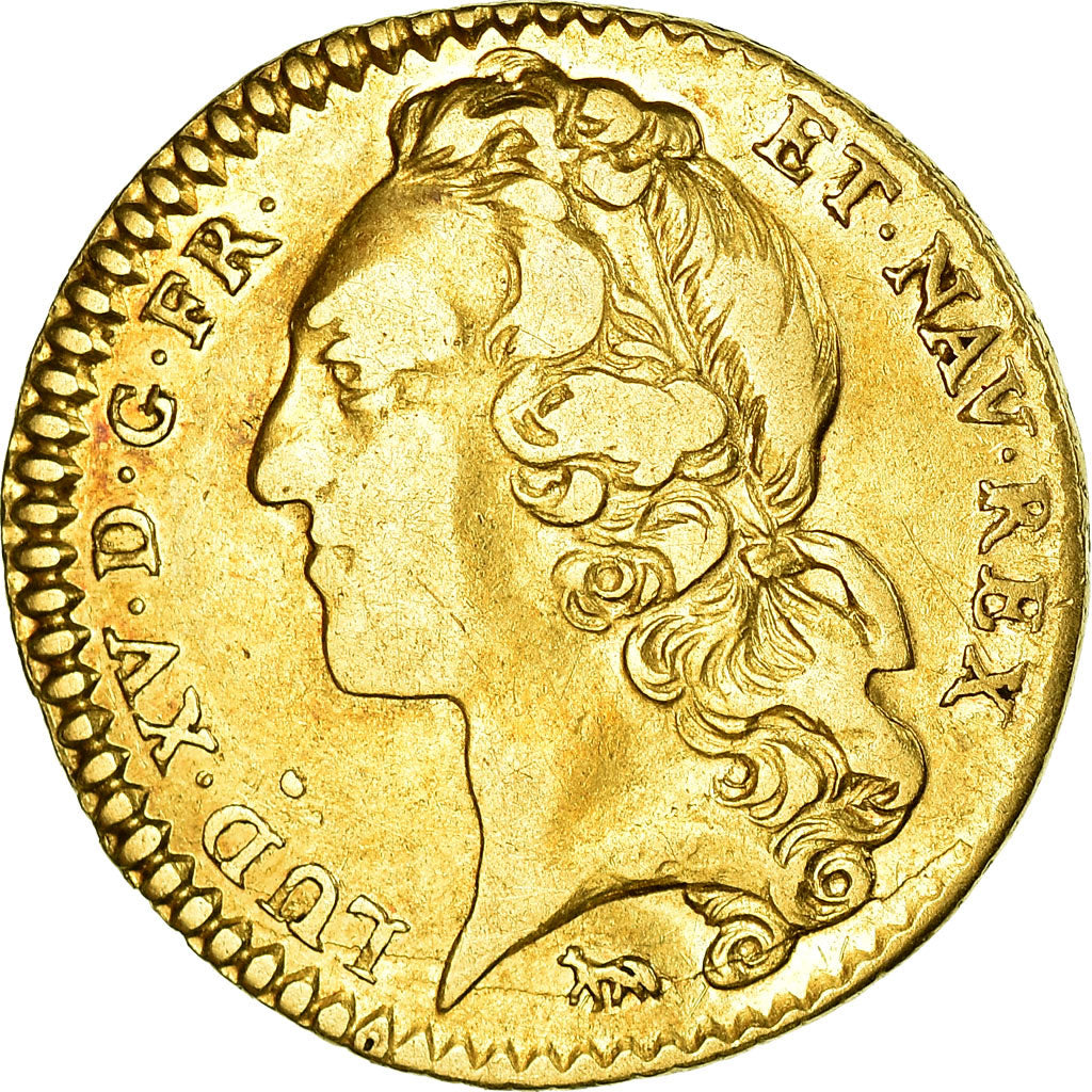 Coin France Louis XV 1/2 Louis d'or au bandeau 1753 Paris – Numiscorner.com