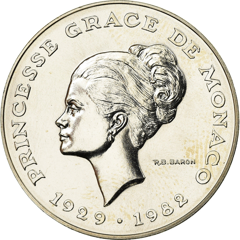 Coin Monaco Grace Kelly 10 Francs 1982 ESSAI MS(65-70) Silver KM:E73 ...