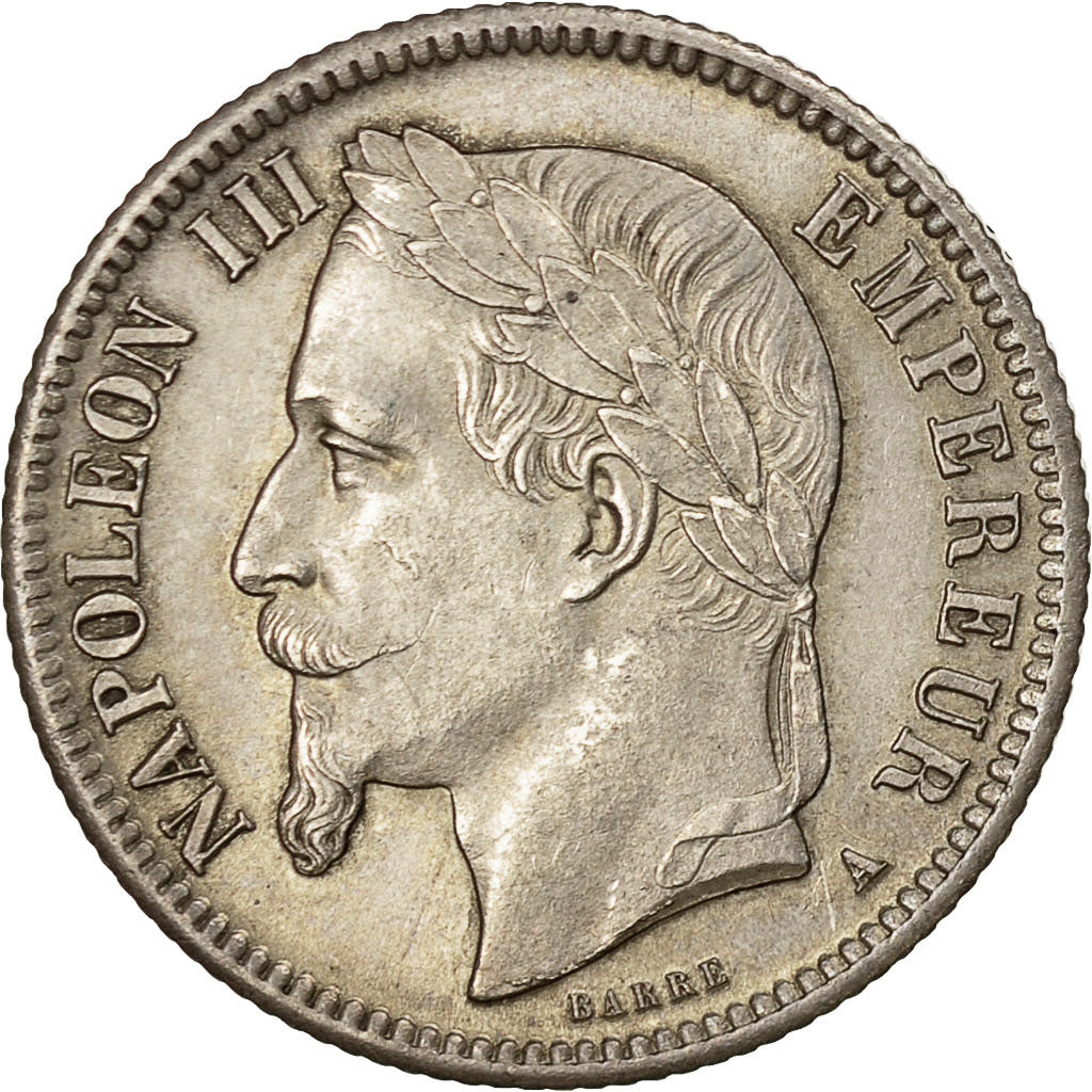 Coin France Napoleon III Napoléon III Franc 1868 Paris MS(63) Silver ...