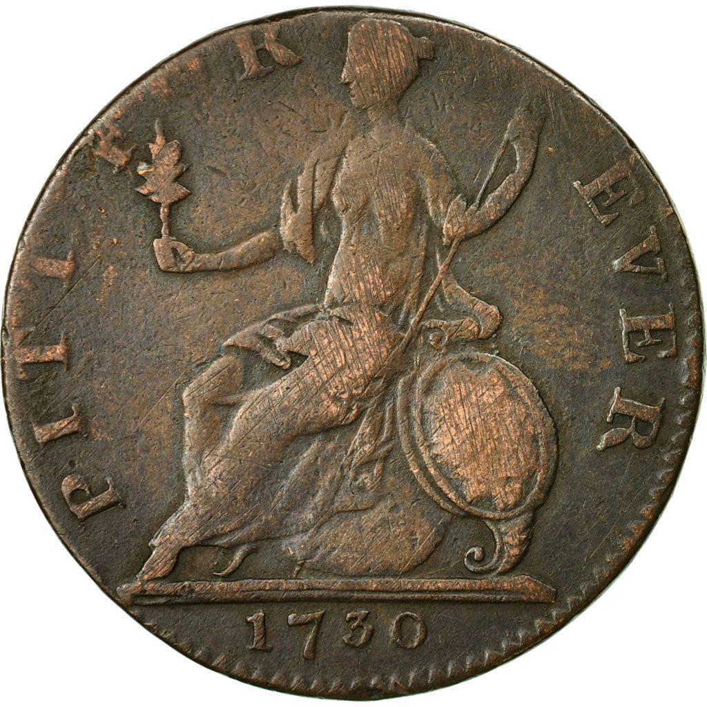 Coin Great Britain Give us Peace Evasion Halfpenny 1730 Pitt For Ever ...