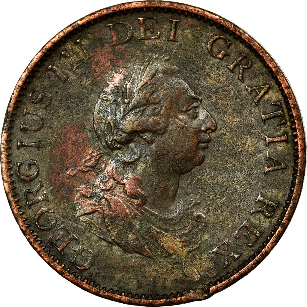 Coin Great Britain George III 1/2 Penny 1799 EF(40-45) Copper KM:647 ...