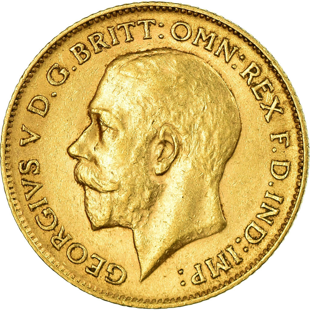 Coin Great Britain George V 1/2 Sovereign 1911 AU(50-53) Gold KM:819 ...