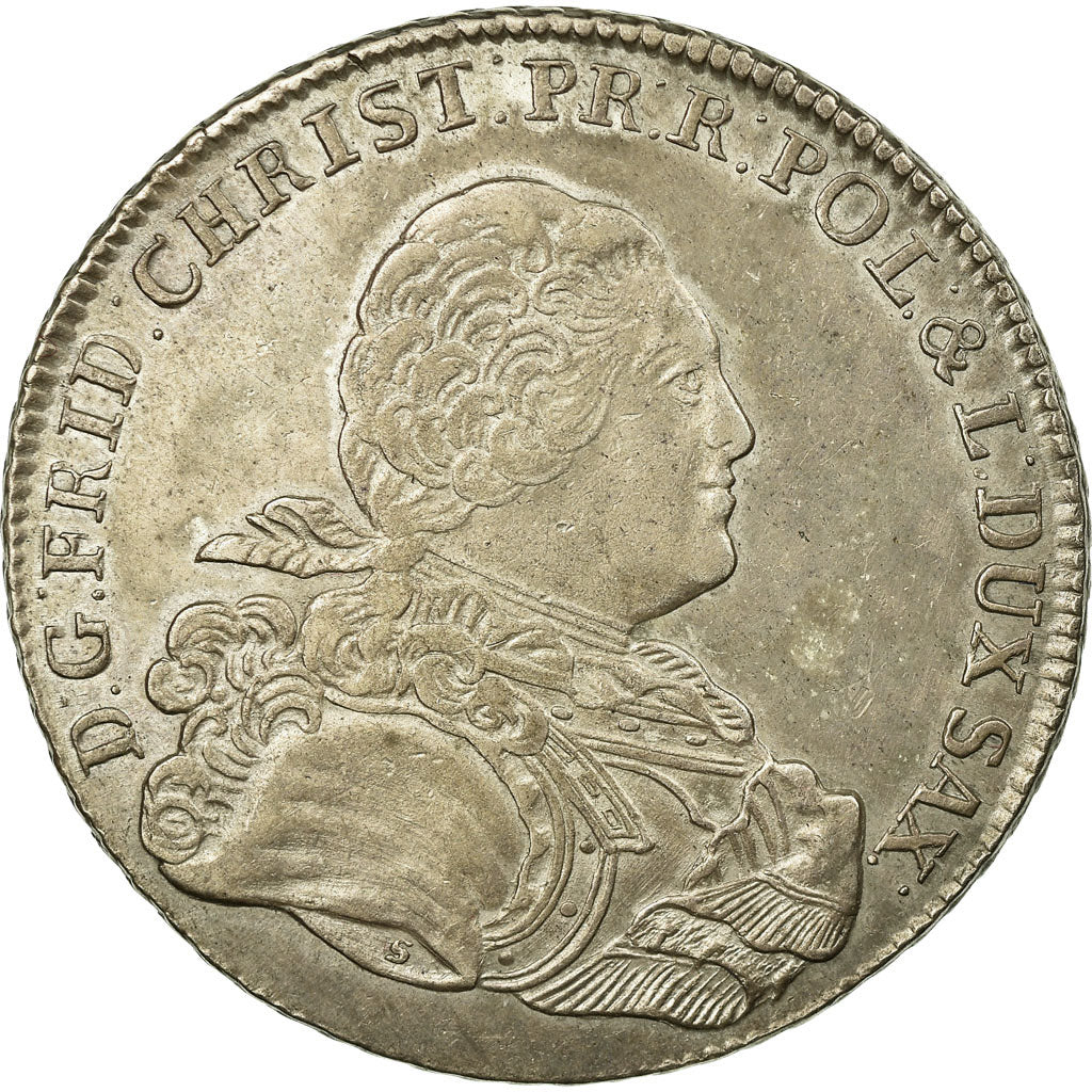 Coin German States SAXONY-ALBERTINE Friedrich Christian Thaler 1763 ...