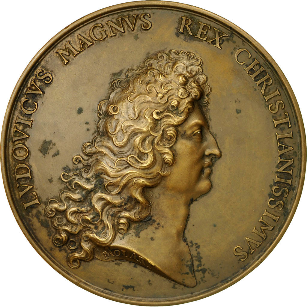 France Medal Ludovicus Magnus Rex Christianissimus 1677 Molart AU(50-53 ...