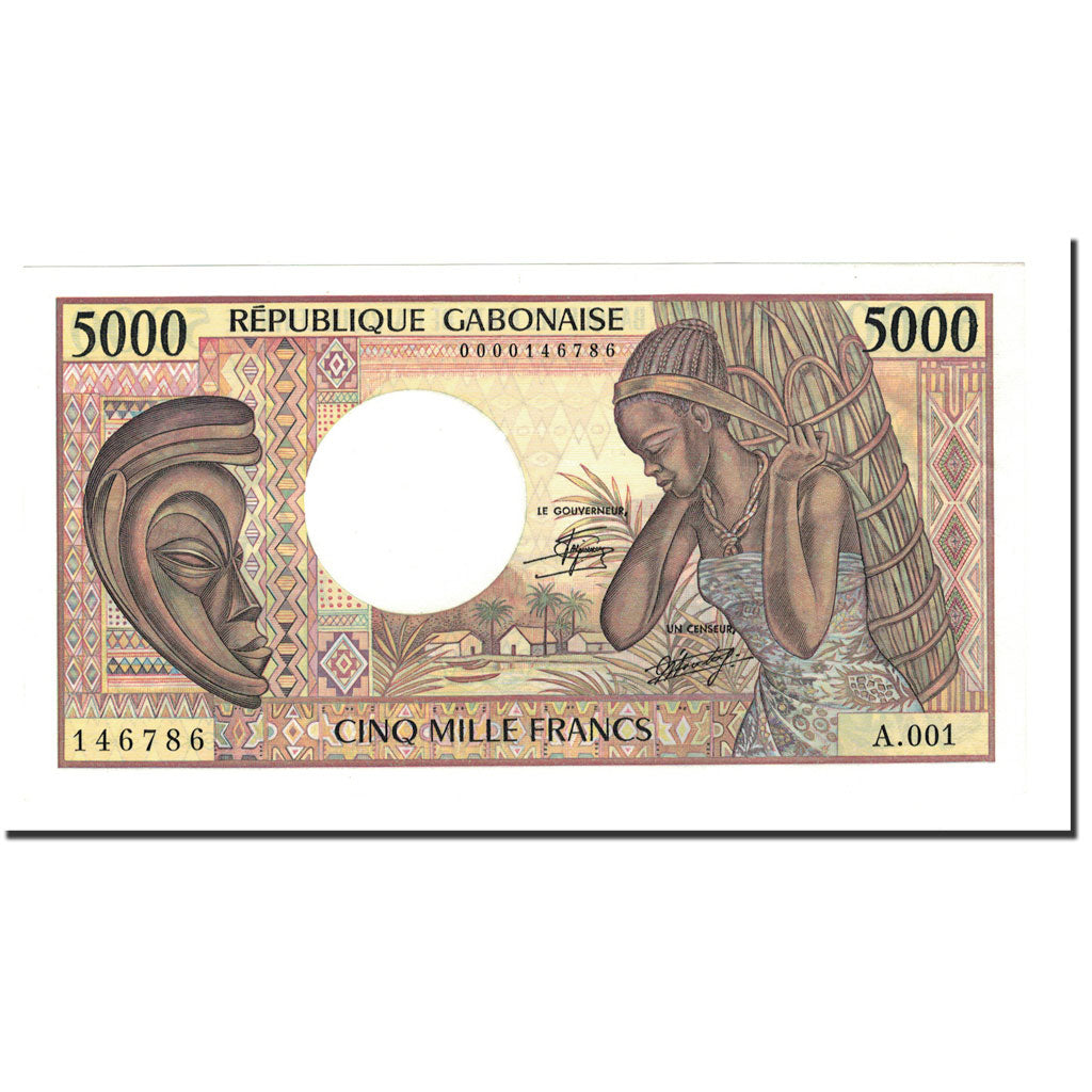 Banknote Gabon 5000 Francs 1984 KM:6a UNC(63) – Numiscorner.com