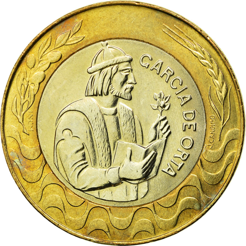 Moeda Portugal GARCIA DE ORTA 200 Escudos 1998 AU(55-58) Bimetálico ...
