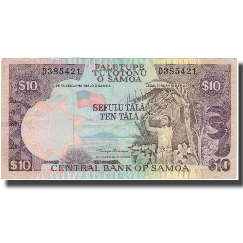 Banknote Western Samoa 10 Tala KM:27A EF(40-45) – Numiscorner.com