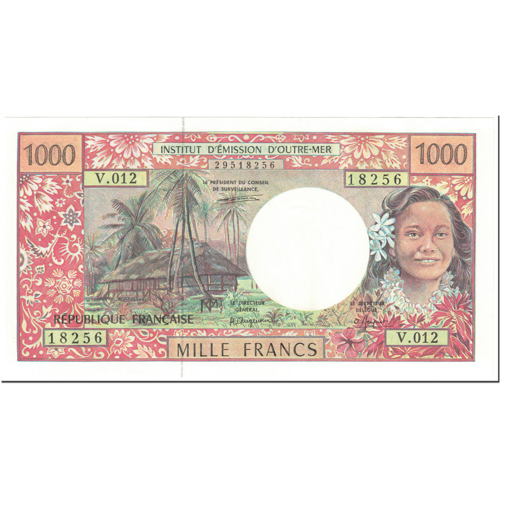 Banknote French Pacific Territories 1000 Francs 1996 Undated (1996) KM ...