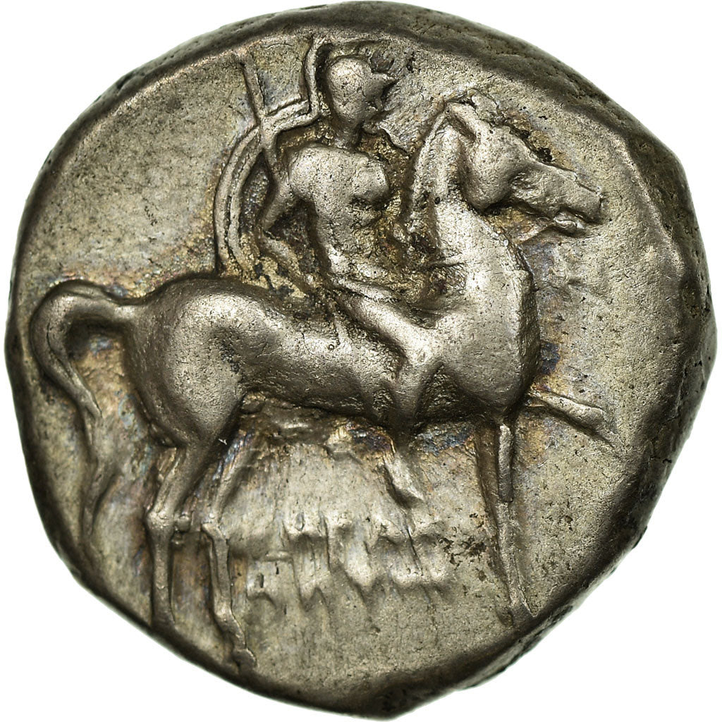 Coin Calabria Taranto (272-235 BC) Taras son of Poseidon Didrachm 275 ...