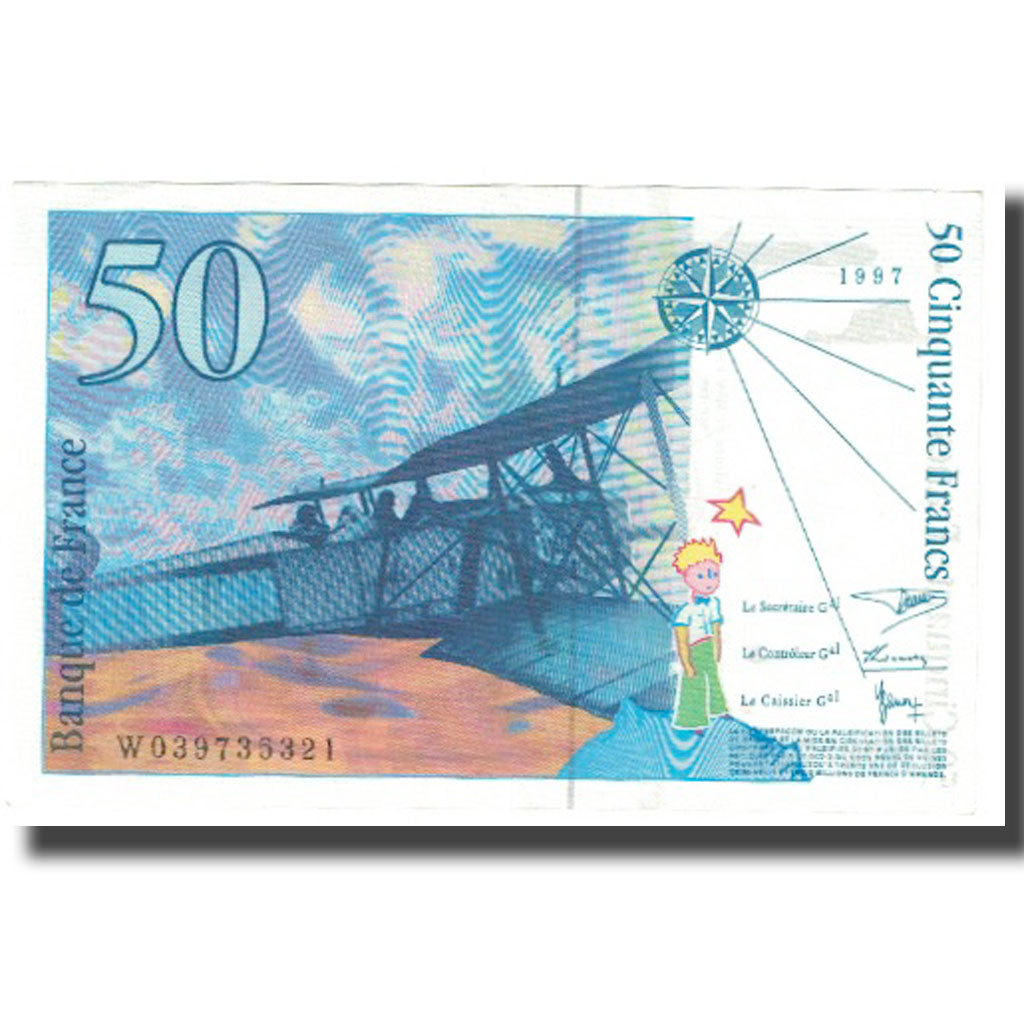 France 50 Francs St Exupéry 1997 UNC(65-70) Fayette:73.4 KM:157Ad ...