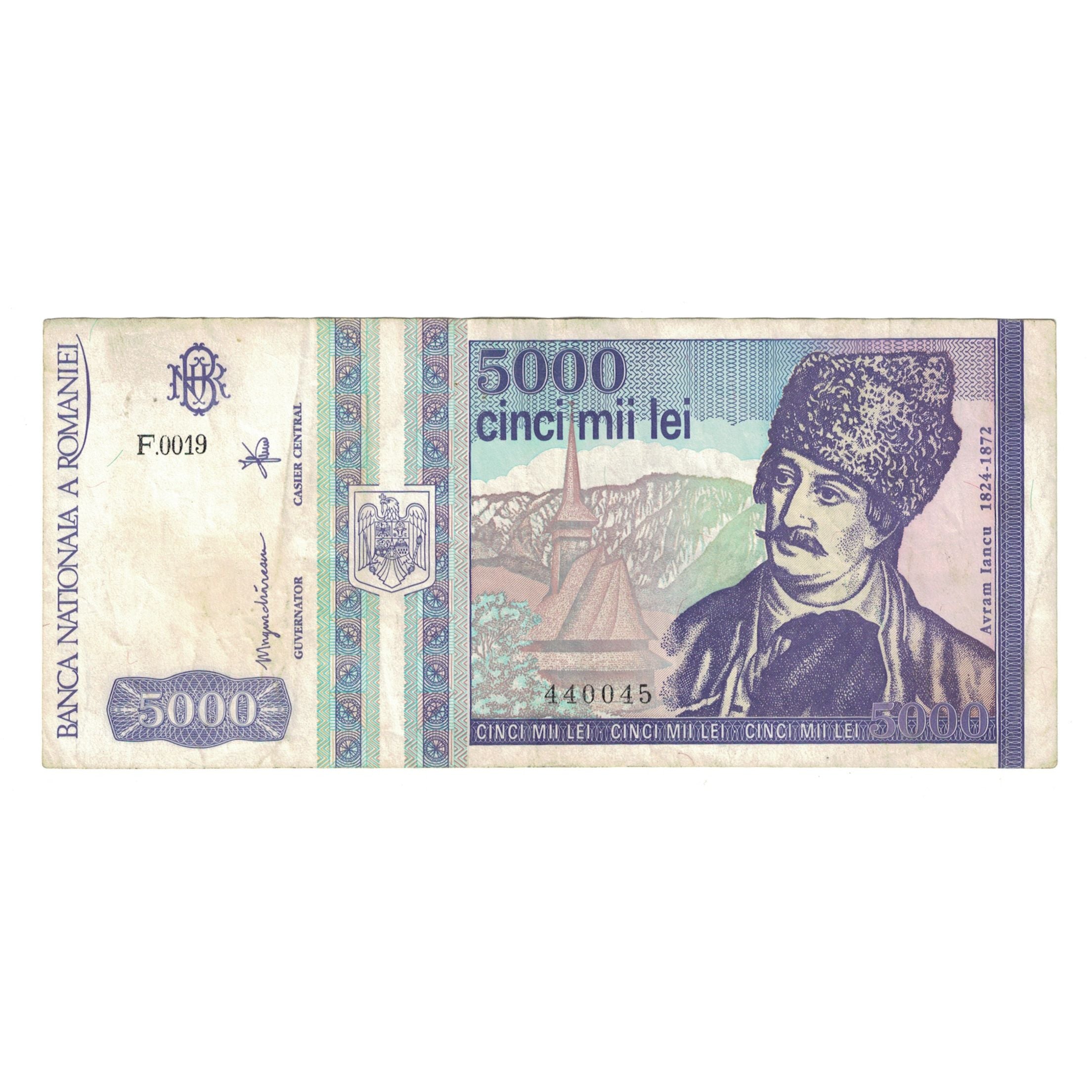 Banknote Romania 5000 Lei 1993 Mai 1993 KM:104a EF(40-45) – Numiscorner.com
