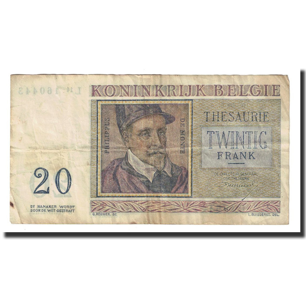 Biljet België 20 Francs 1956 1956-04-03 KM:132b TTB+ – Numiscorner.com