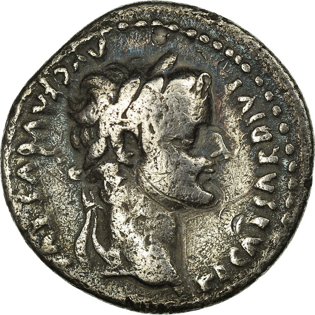 Coin Tiberius Denarius Lyon - Lugdunum VF(30-35) Silver RIC:30 ...