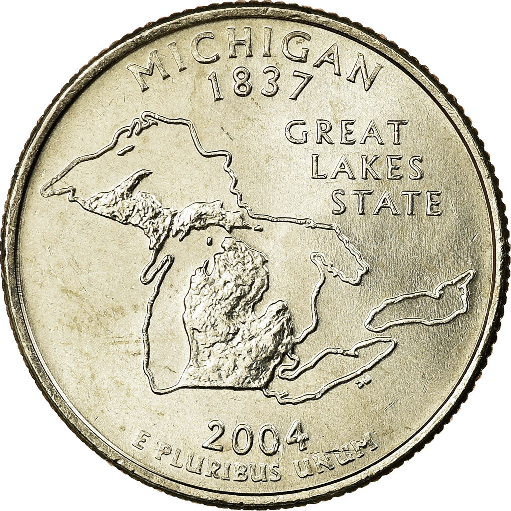 Moneda Estados Unidos Michigan Quarter 2004 U.S. Mint Philadelphia SC ...