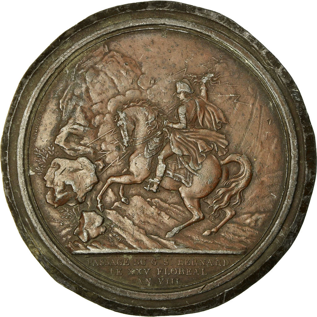 France Medal Napoléon Passage du Grand Saint-Bernard Cliché 1800 ...