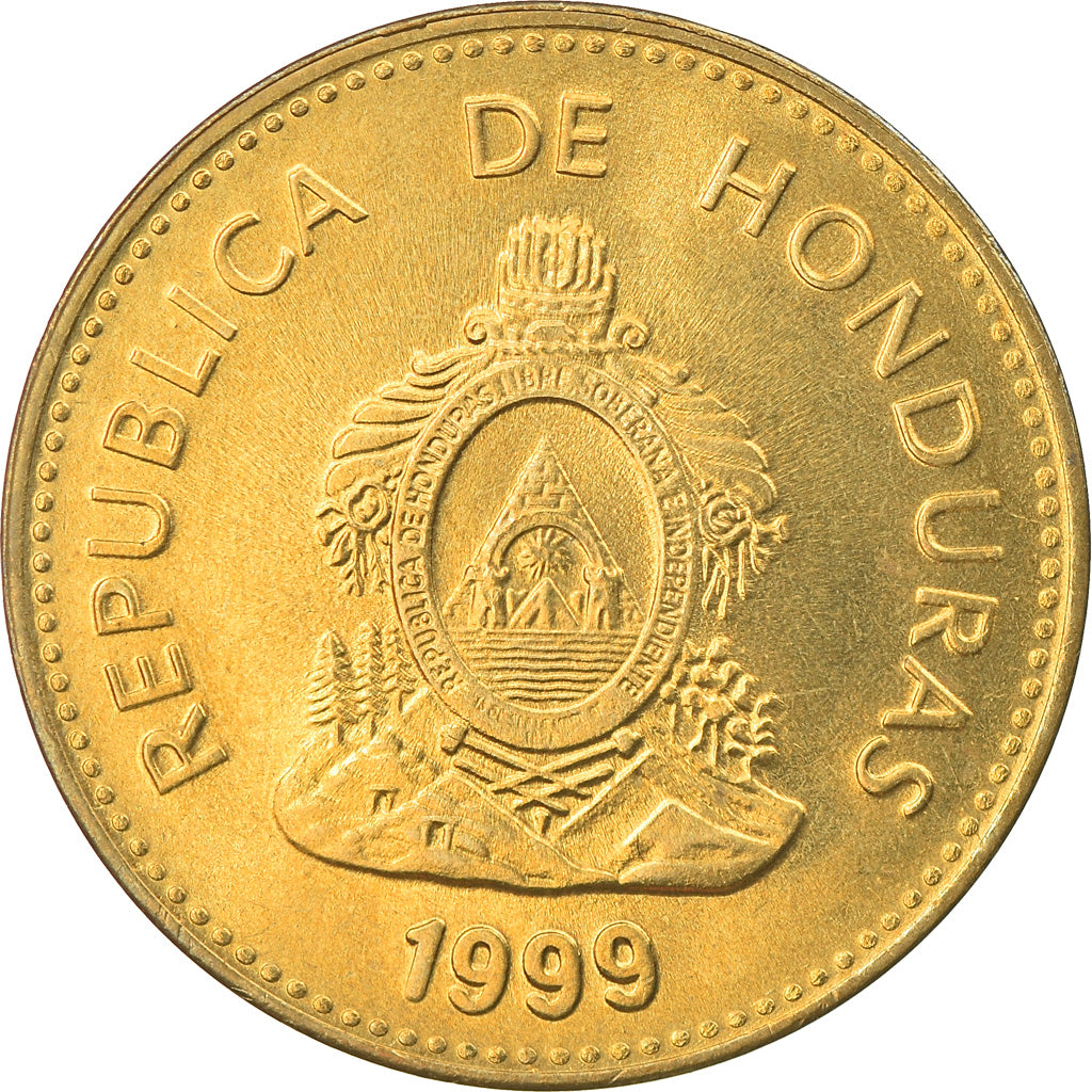 Coin Honduras 5 Centavos 1999 MS(63) Brass KM:72.4 – Numiscorner.com