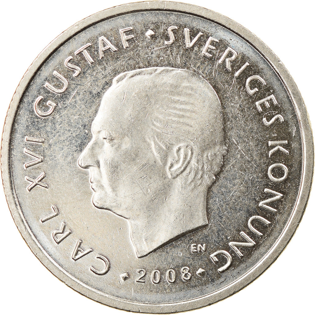 Coin Sweden Carl XVI Gustaf Krona 2008 Eskilstuna EF(40-45 ...