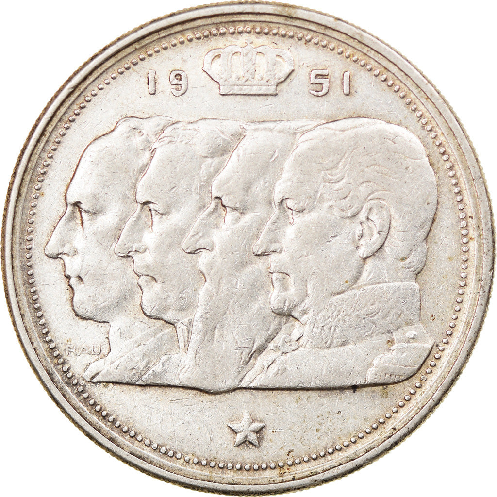 Munten België 100 Francs 100 Frank 1951 ZF Zilver KM:139.1 ...