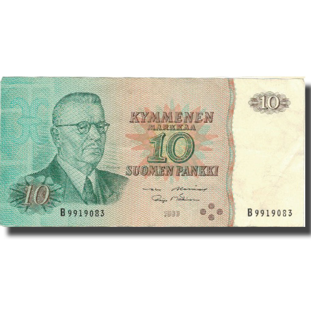 Banknote Finland 10 Markkaa 1980 1980 KM:100a AU(55-58) – Numiscorner.com
