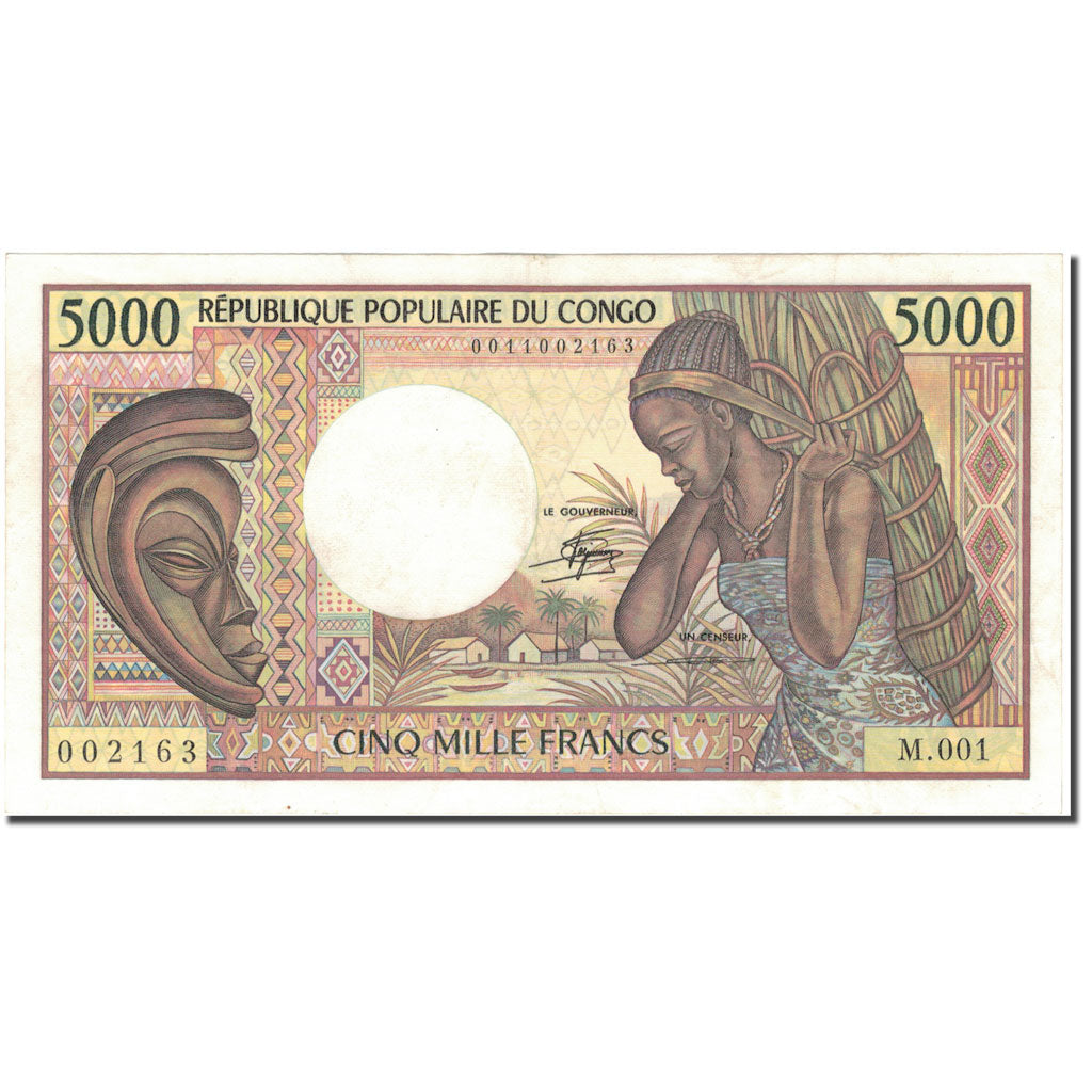 Banknote Congo Republic 5000 Francs 1984 KM:6a UNC(60-62) – Numiscorner.com