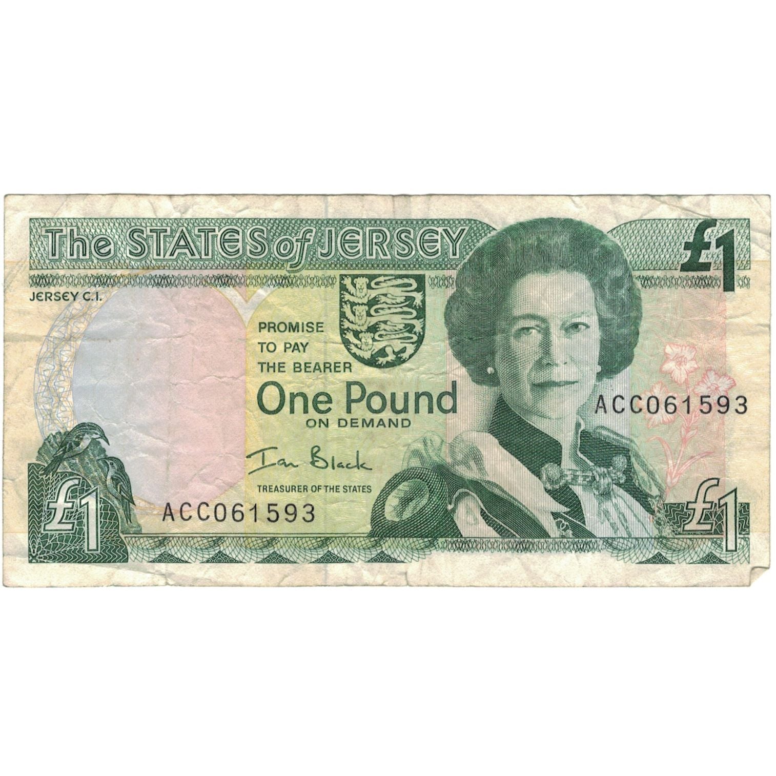 Billete 1 Pound Undated (2000) Jersey KM:26a BC+ – Numiscorner.com
