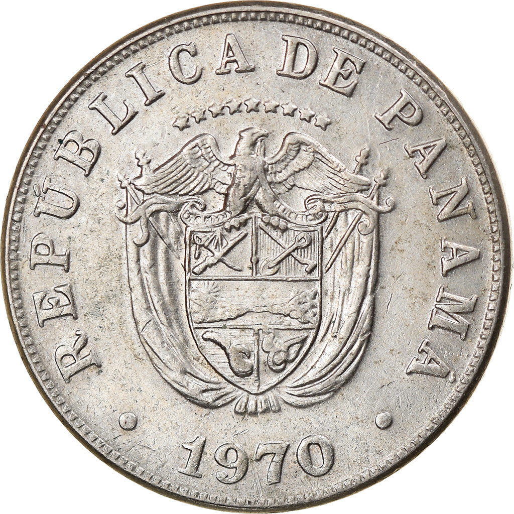 Monnaie Panama 5 Centesimos 1970 TTB Copper-nickel KM:23.2 ...