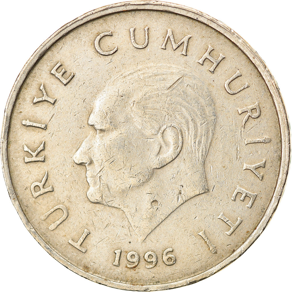 Coin Turkey 50000 Lira 50 Bin Lira 1996 EF(40-45) Copper-Nickel-Zinc ...