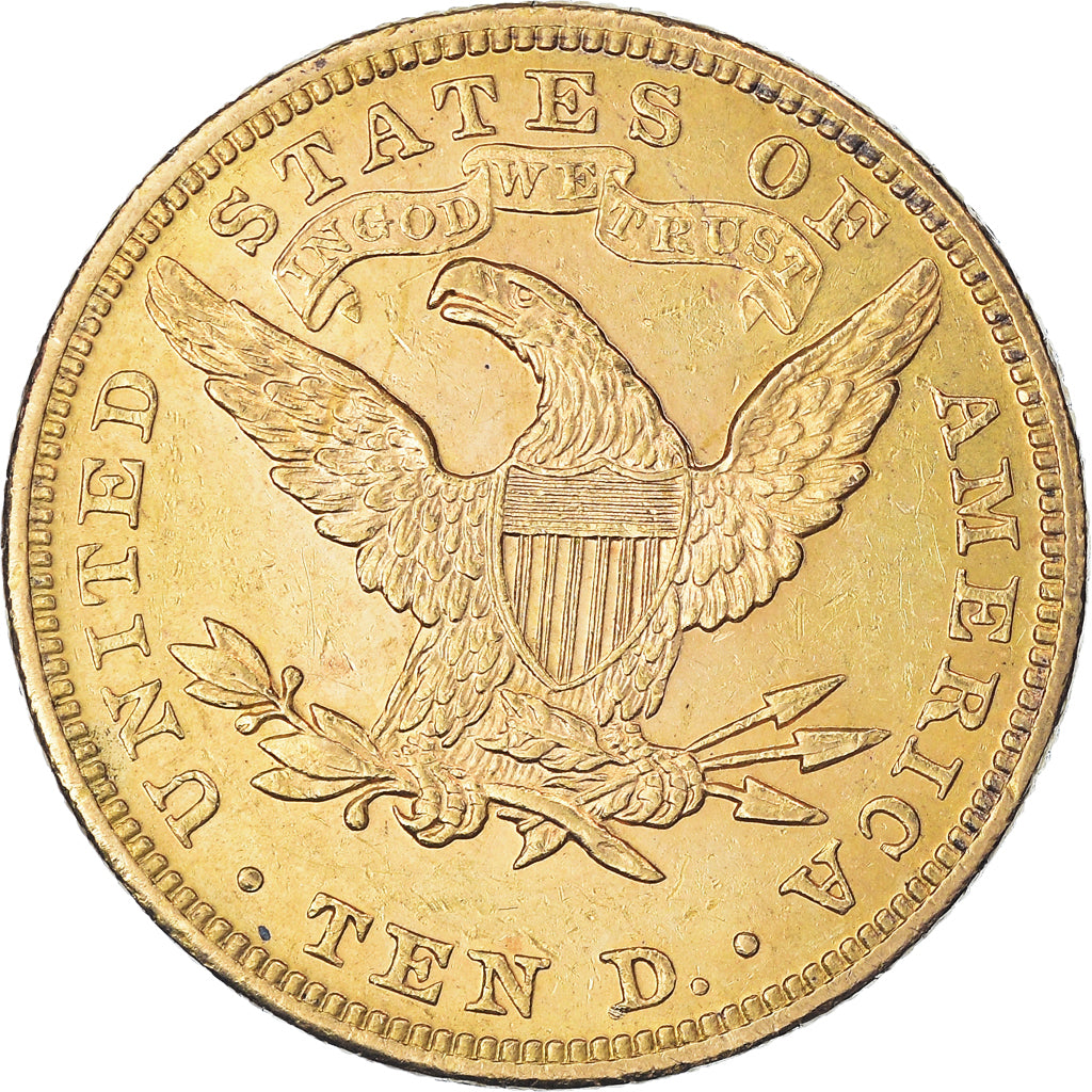 Moeda Estados Unidos da América Coronet Head $10 Eagle 1899 U.S. Mint ...