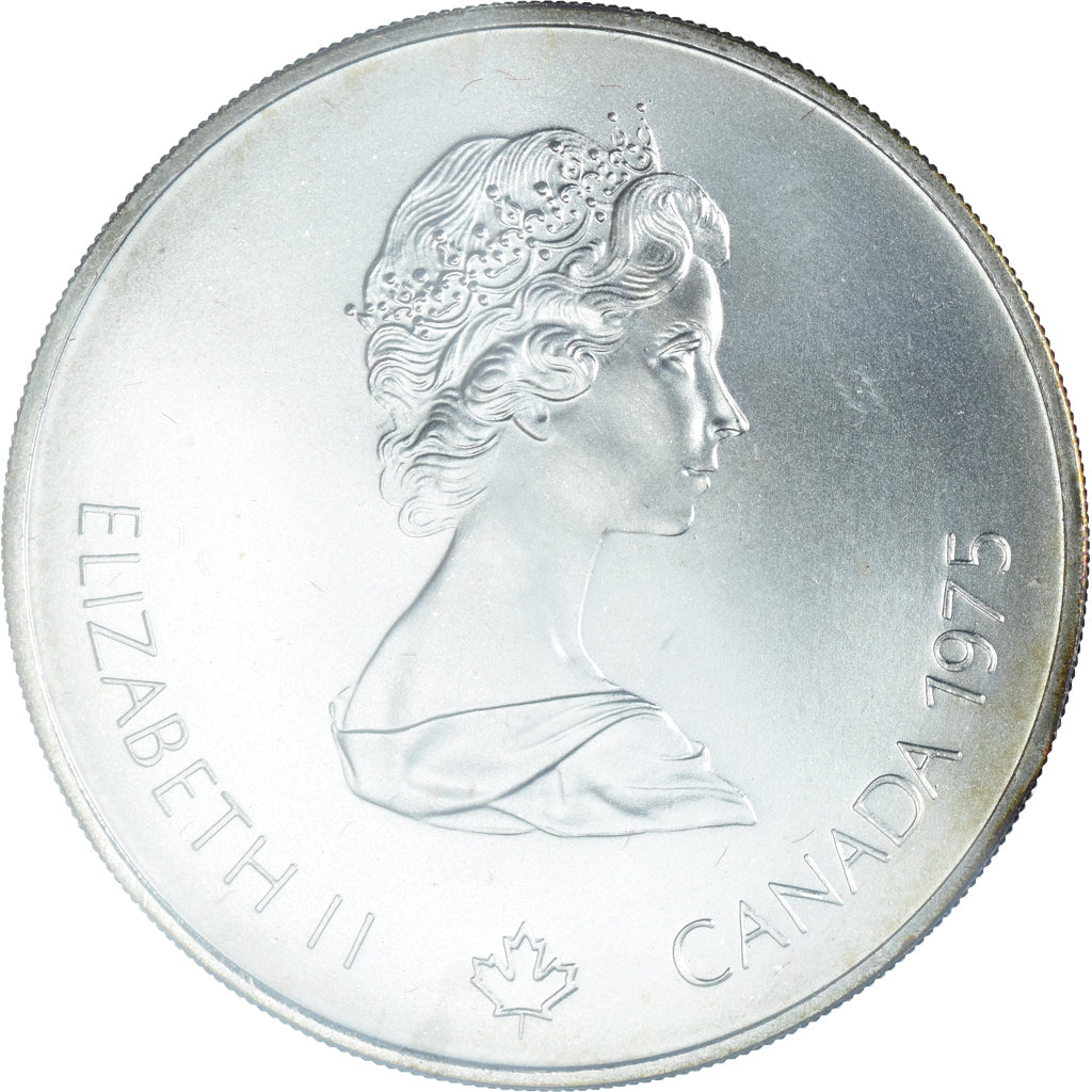 Coin Canada Elizabeth II Javelin 5 Dollars 1975 MS(65-70) Silver KM:99 ...