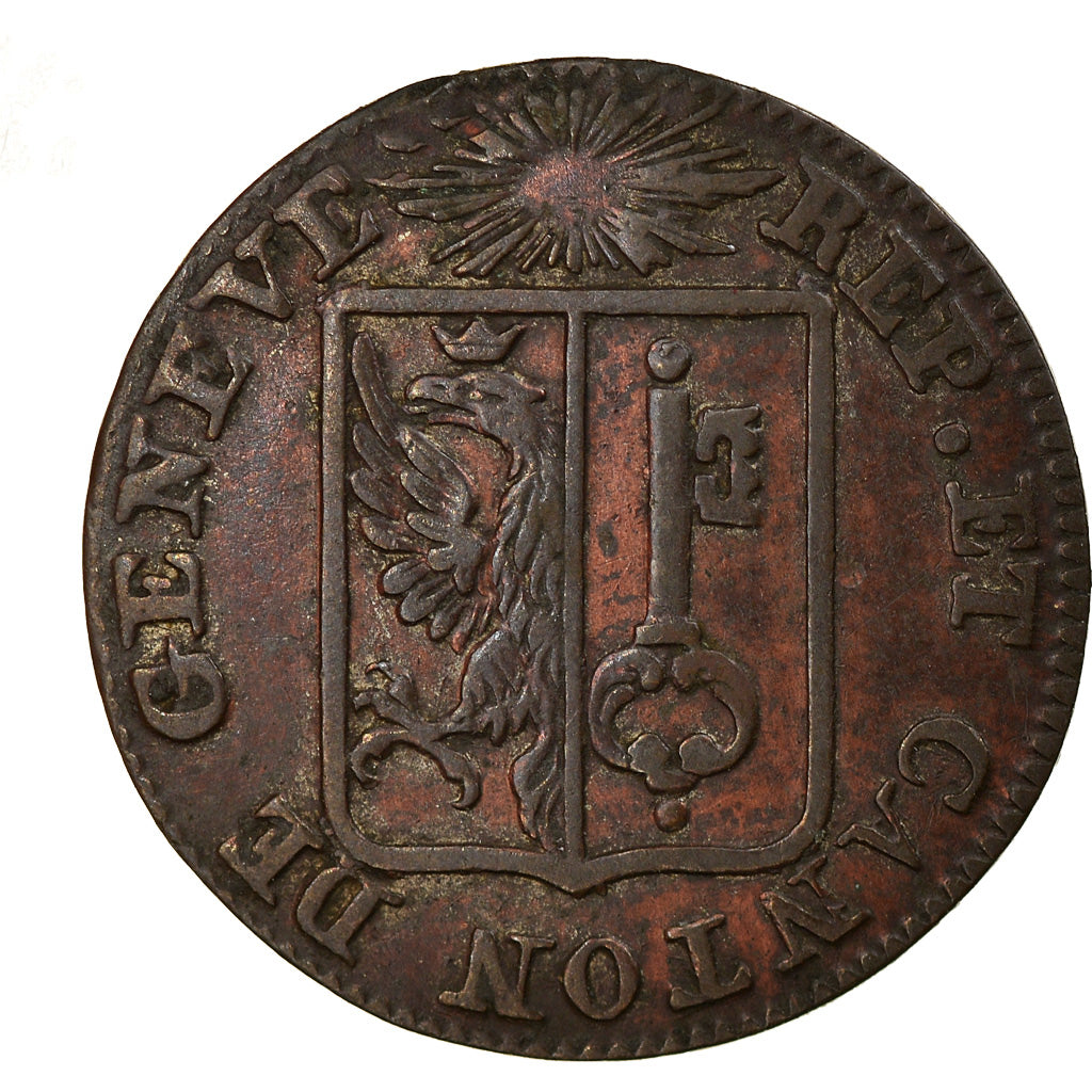Coin SWISS CANTONS GENEVA Sol 1833 Genève EF(40-45) Billon KM:120 ...