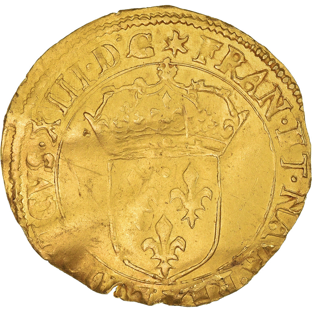 Coin France Louis XIII Écu d'or au soleil 1640 Montpellier VF(30-35 ...