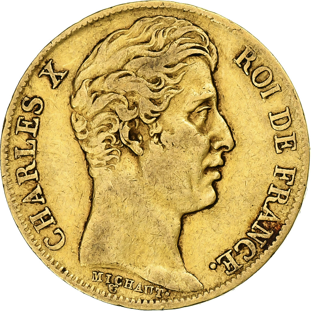 France Charles X 20 Francs 1825 Lille Or TB+ Gadoury:1029 Le ...