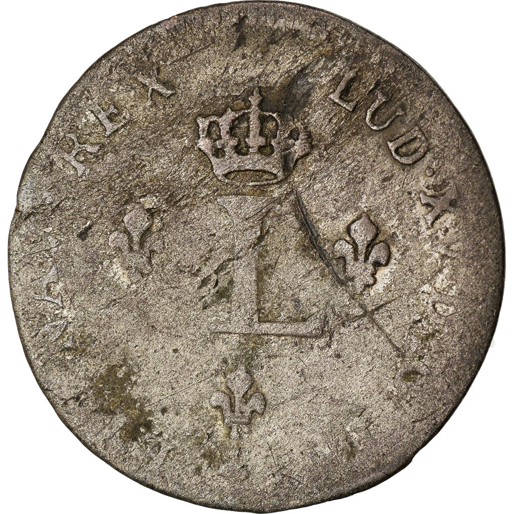 Coin France Louis XV Double sol (2 sous) en billon 2 Sols 1739 Troyes ...