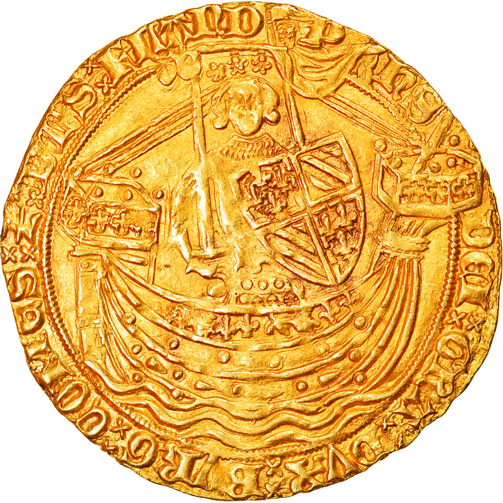 Coin Belgium Flanders Philippe le Hardi Noble d'or 1388 Gand AU(55-58 ...